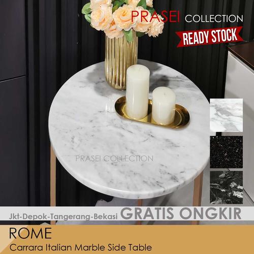 Jual ROME CF - Meja Bulat Marmer Carara Carrara Marble Coffee Table Sofa - Italian Marble - Kota ...