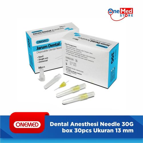 Jual Dental Anesthesi Needle 30G OneMed box 30pcs Ukuran 13 mm - Kota ...