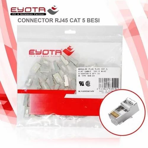 Jual KONEKTOR RJ45 CAT 5 / JACK RJ 45 LAN CAT5 BESI / METAL satuan ...