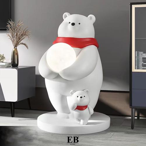 Jual Patung Beruang Putih Lucu Imut / 2 Snowbear Figurine Set EB Home ...
