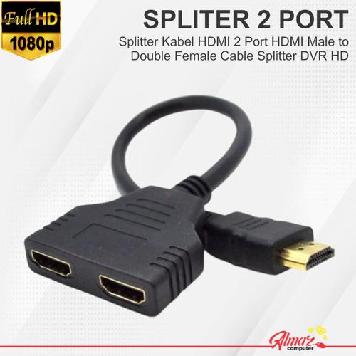 Jual SPLITER KABEL HDMI 2 PORT HDMI MALE TO DOUBLE FEMALE CABLE ...