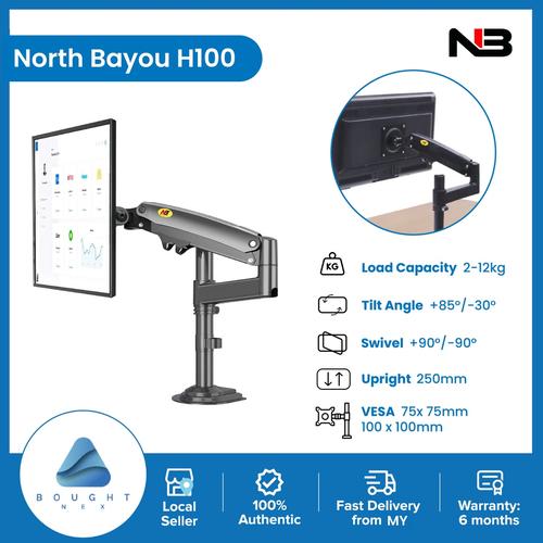 Jual NB North Bayou H100 Monitor Desk Mount Long Arm for 22''-35 ...