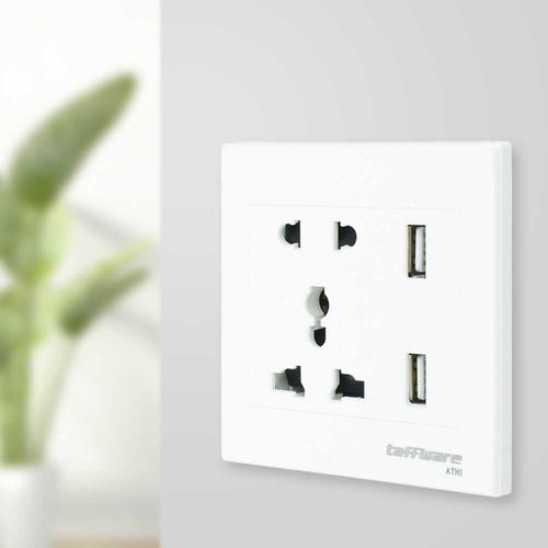 Jual FACEPLATE USB CHARGER 2 PORT 5V WALL SOCKET OUTLET STOP KONTAK ...