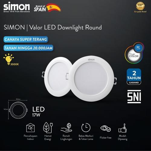Jual Lampu Simon Valor LED Downlight 17 Watt Lampu Dinding/Plafon Bulat ...