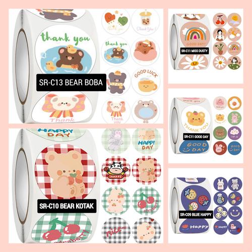 Jual STICKER THANKYOU UNYU 1 ROLL 500pcs/STIKER ROUND 2.5cm - SR-C03 ...