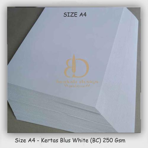 Jual Kertas BW A4 (blues white) 250 gsm isi 55 lembar / pack - Kota ...