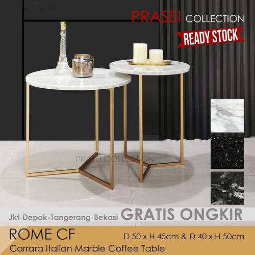 Jual ROME CF - Meja Bulat Marmer Carara Carrara Marble Coffee Table ...