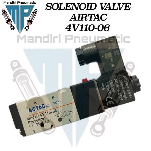 Jual Solenoid valve airtac 4v110-06 Voltase ac 220/dc24 drat 1/8 ...