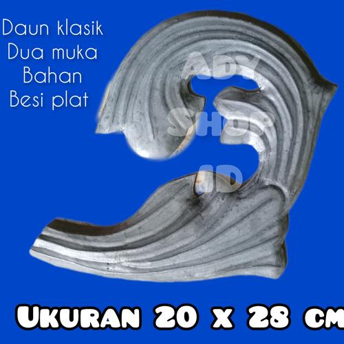 Jual Daun klasik besi plat dua muka ukuran 20x28cm aksesoris pagar besi ...