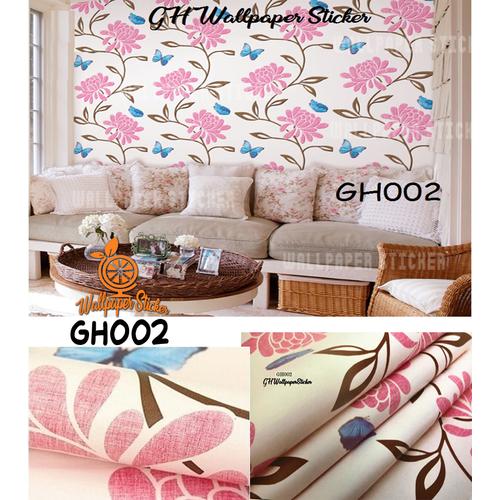 Jual Wallpaper Sticker Dinding Sakura Kupu2 Biru Wallpaper Dinding ...