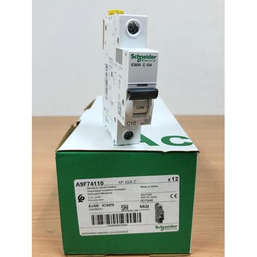 Jual MCB AC/DC Schneider Electric iC60N 1P 6KA Kurva C ukuran 1A hingga 63A - 10A - A9F74110 ...