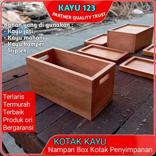Jual Wooden Box crate kotak kayu mahoni 30x15x15 Cm - 30x25x30 ...