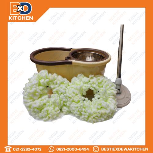 Jual Mop Super Mop Spin Mop Pel Lantai Dengan Ember Putar Dan Pengering ...