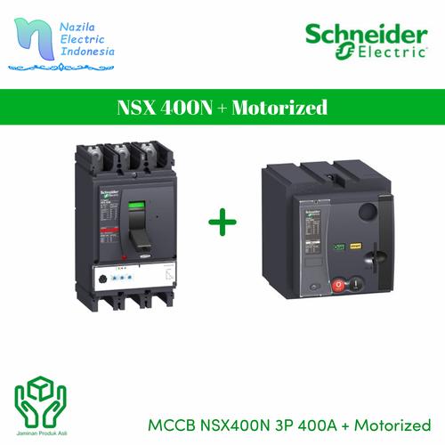 Jual Schneider MCCB NSX400N 3P 400A + Motorized Complete Original ...