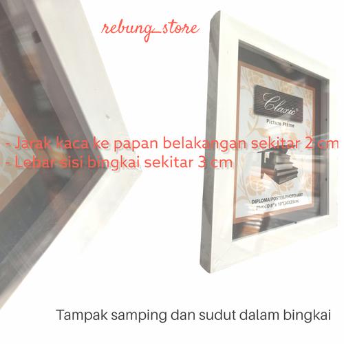 Jual Bingkai 3D Ukuran A3 (30 cm x 40 cm) Minimalis Hitam & Putih ...