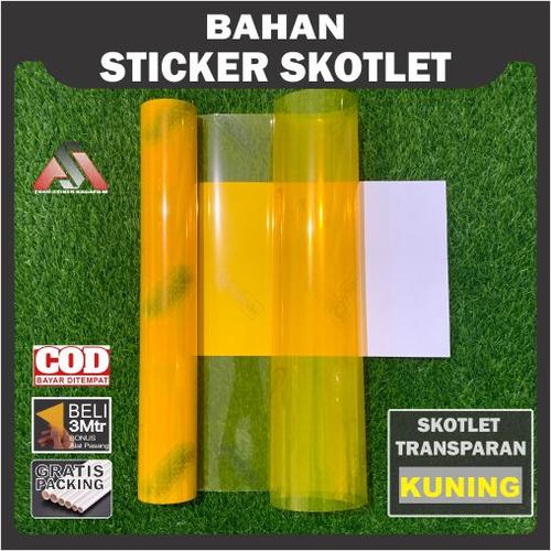 Jual Stiker Skotlet Kaca Film Motor Sticker Lampu Transparan - Kuning ...