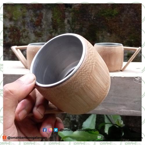 Jual Cangkir Gelas Bambu Unik Kapasitas 150 ml, 100% Food Grade Aman ...