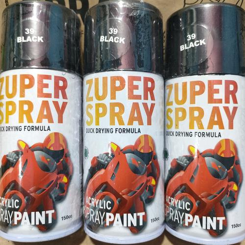 Jual Zuper Pilox Pilok Cat Semprot Warna Black 39 Hitam Glossy 150cc ...