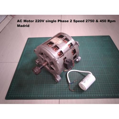 Jual AC Motor 220V single Phase 2 Speed 2750 & 450 Rpm Madrid - Kab ...