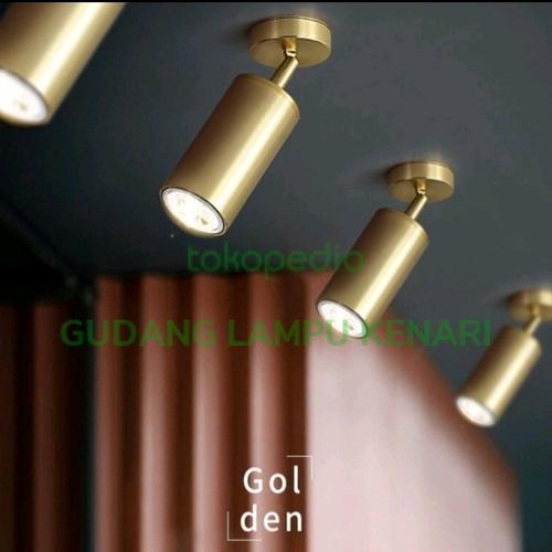 Jual lampu dinding plafon sorot flexible gold rosegold mr16 spotlight ...