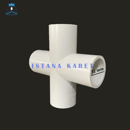 Jual Fitting Tee 4 Way / Cross Tee / Sambungan T Cabang Pipa PVC 90° 1 ...