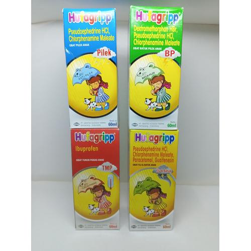 Jual Hufagrip Demam, pilek, BP & Flu batuk 60 ml kuning merah hijau ...