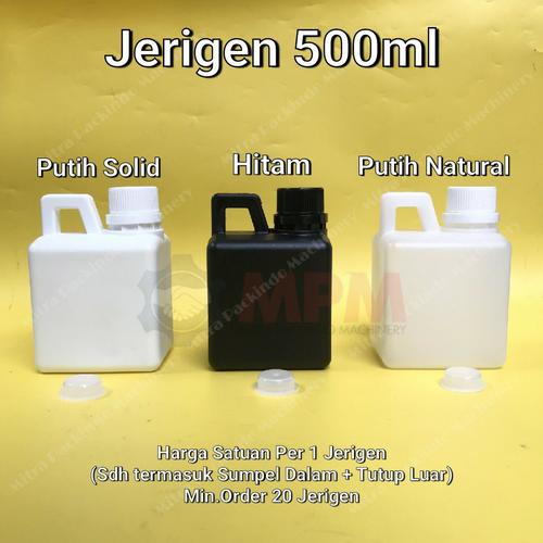Jual Jerigen Pupuk 500 ml Hitam Natural Putih Jirigen 500ml 1/2L - Kota ...