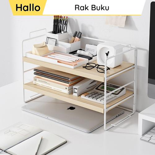Jual Rak Buku Laptop Organizer Kayu Besi Susun Minimalis Kuat Kokoh ...