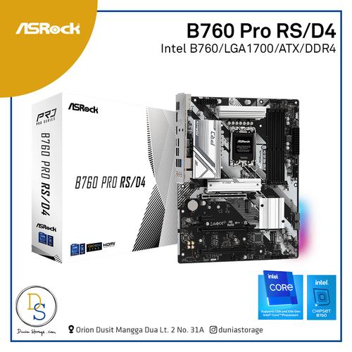 Promo ASROCK B760 PRO RS/D4 | Intel B760 LGA 1700 ATX Motherboard Cicil ...