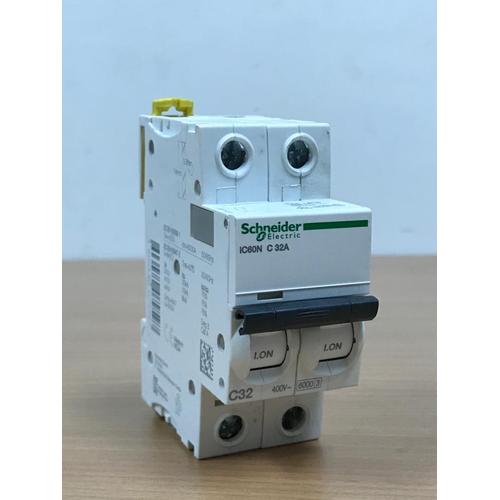 Jual MCB AC/DC Schneider Electric iC60N 2P 6KA Kurva C ukuran 1A hingga 63A - 32A - A9F74232 ...
