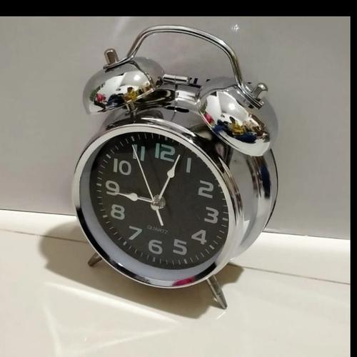 Jual Jam Beker Bunyi Dering kencang Silver Bulat 668 - Hitam - Jakarta ...