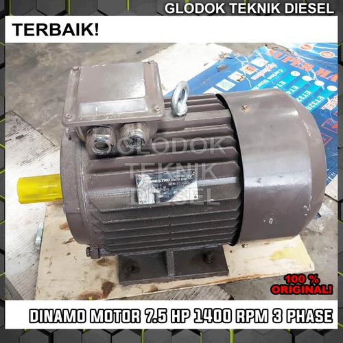 Jual Dinamo Motor 7.5 HP 1400 RPM 4 POLE 3 PHASE Gulungan FULL TEMBAGA ORI - Kota Tangerang ...