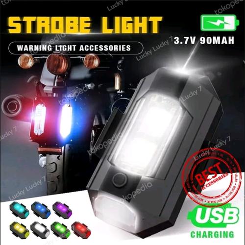 Jual Lampu strobo LED 7 Warna Kedip Lampu Motor Mobil Pesawat Drone ...