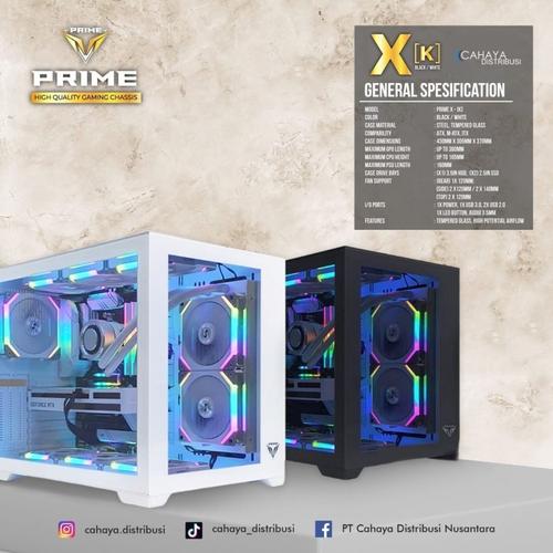Jual PRIME X - [K] - Premium Gaming Case ATX Mid Tower Tempered Glass ...