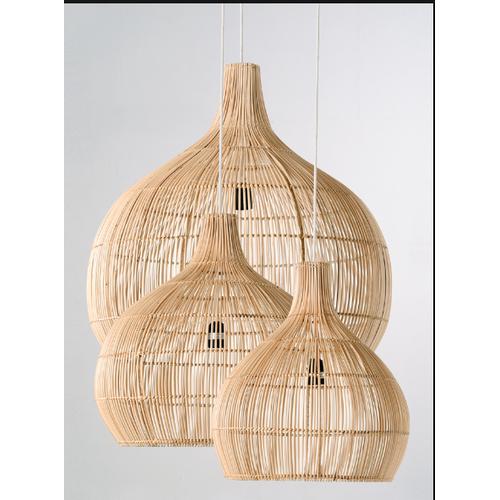Promo Kap Lampu Gantung Anyaman Rotan Premium/Lamp Cap Cover Rattan ...