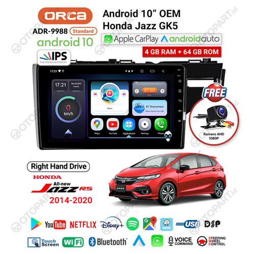 Jual Head Unit Android 10" inch + Frame Honda New Jazz GK5 2014-2020 ...