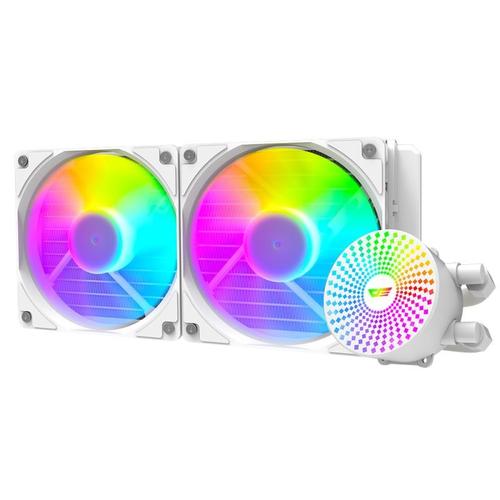 Promo DarkFlash DC240 / DC 240 ARGB 240mm AIO Liquid Cooler - WHITE ...