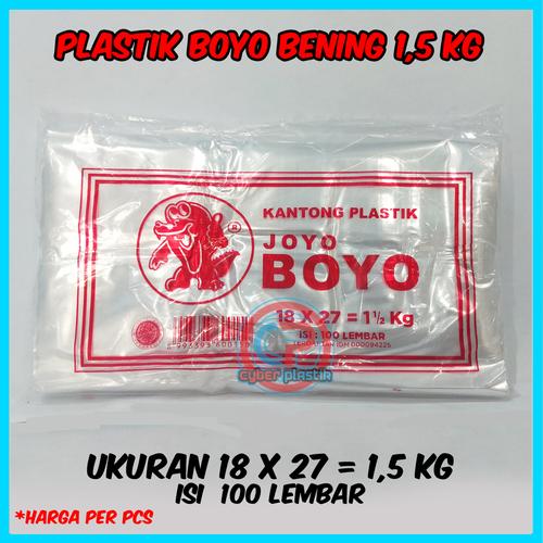 Jual Plastik Boyo 1,5 kg Bening ukuran 18 x 27 isi 100 lembar - Kab ...