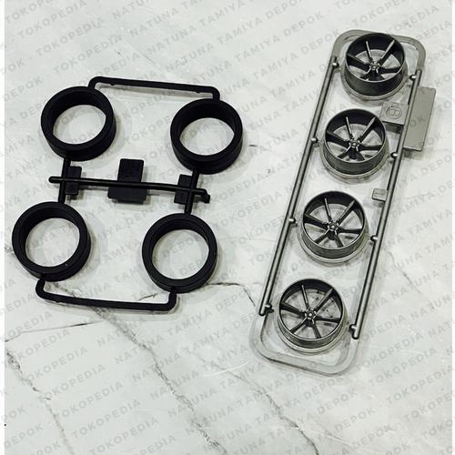Jual Tamiya Velg Large 6 Spoke ( Silver) + Ban Large Low Profile - Kota ...