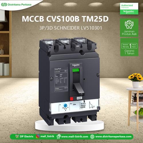 Promo Schneider MCCB EasyPact CVS100B 3P 3d TM25D 25kA 25A - LV510301 Cicil 0% 3x - Kota ...