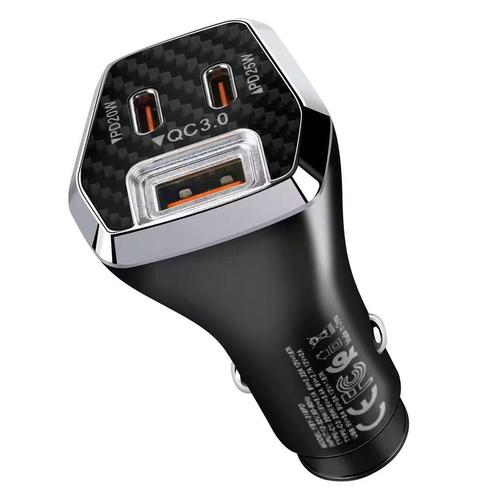 Promo Car Charger 3 Port Power Delivery 45W / Charger Mobil USB Type C ...