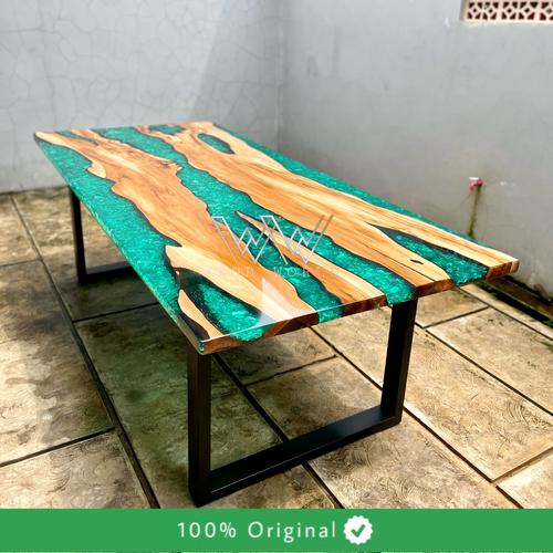 Jual Meja Resin Jati Epoxy Glossy Meja Makan - Kab. Jepara - WOODWORLD ...