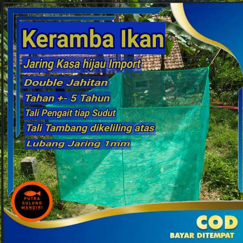 Jual K441 Jaring keramba hapa ikan ukuran 4x4x1 siap pakai plus tali ...