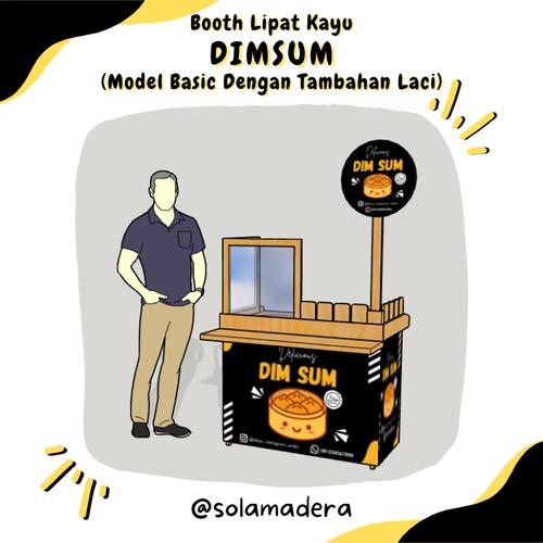 Jual Booth Lipat Kayu Booth Portable Dim Sum Basic 100cm Dengan Laci ...