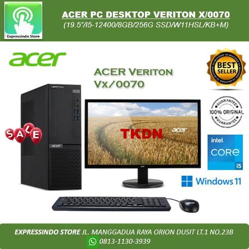 Jual ACER PC DESKTOP VERITON X/0070 (19.5”/I5-12400/8GB/256GB/W11HSL/KB ...