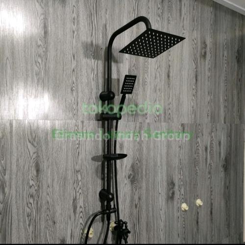 Jual Shower Tiang Hitam Shower coloumn Hitam / Rainfall Shower Set ...