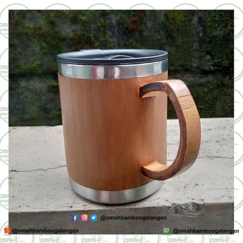 Jual Mug Travel Coffee Costum Bambu Ukuran Besar 450 ml 100% Food Grade ...