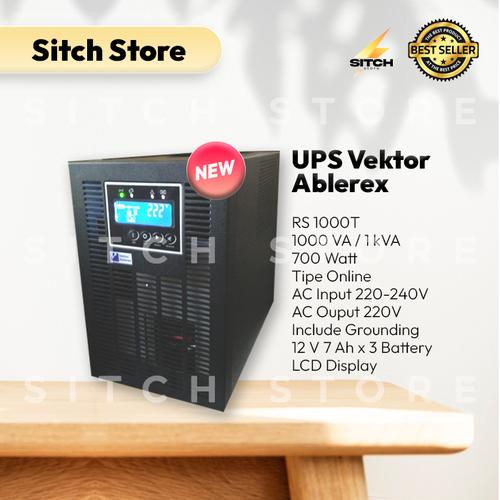 Jual UPS 1000 VA Vektor Ablerex RS 1000T NEW! UPS 1kVA Online Baterai ...