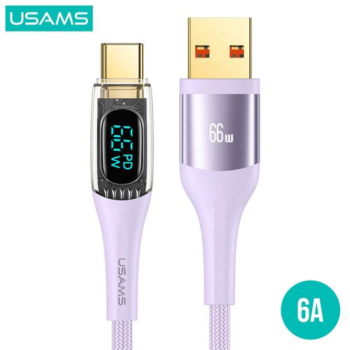 Jual USAMS Shadow Series Kabel Data Type C 66W Transparent Digital ...