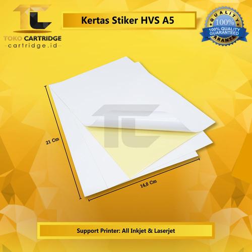 Jual Kertas Sticker HVS Matte Stiker Doff Camel Ori A5 Laser Inkjet isi ...